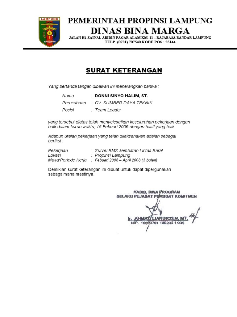 Referensi Team Leader SDA | PDF