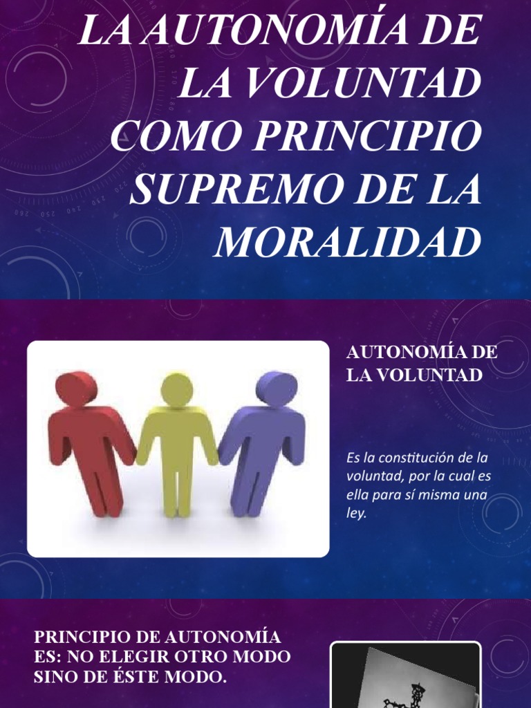 La Autonomía de La Voluntad Como Principio Supremo | PDF