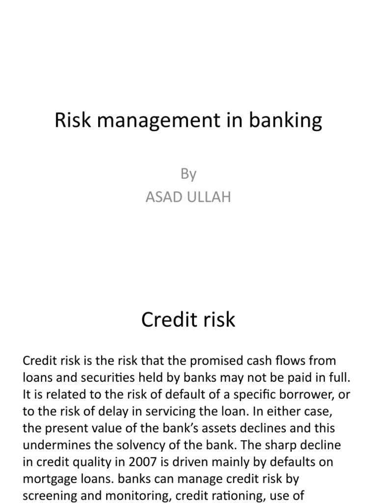 Risk Management in Banking | PDF | Bond Duration | Loans