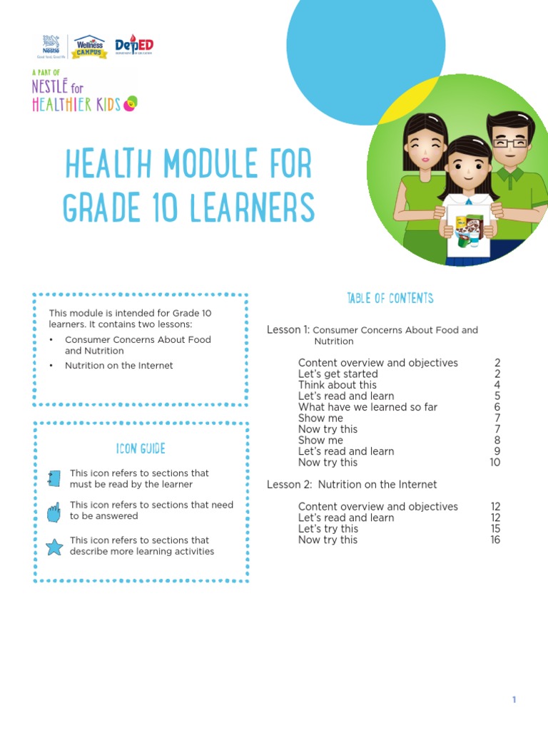 Grade 10 Self Learning Module | PDF | Dieting | Obesity