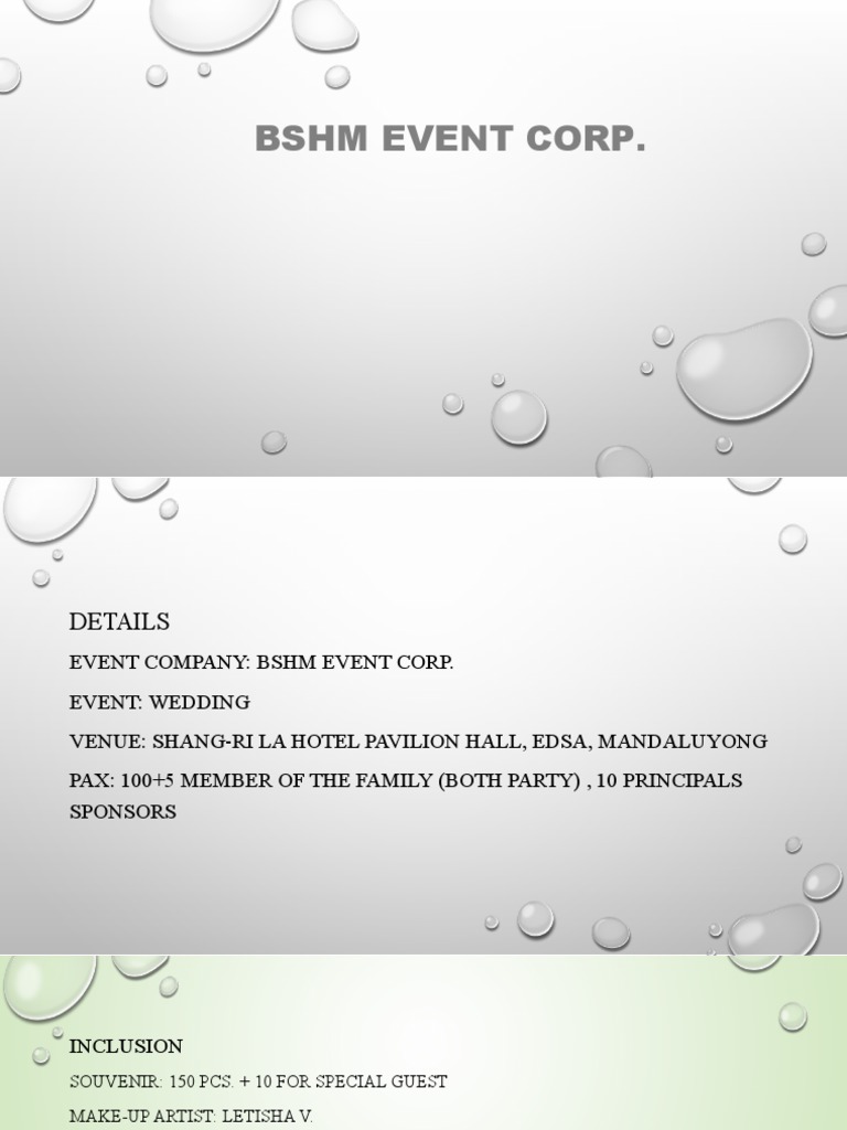 BSHM Event Corp. Lab5 | PDF