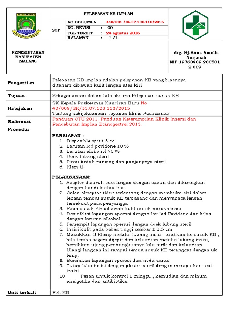 Protap Pelepasan Susuk KB | PDF | Griya & Taman | Kesehatan Holistik