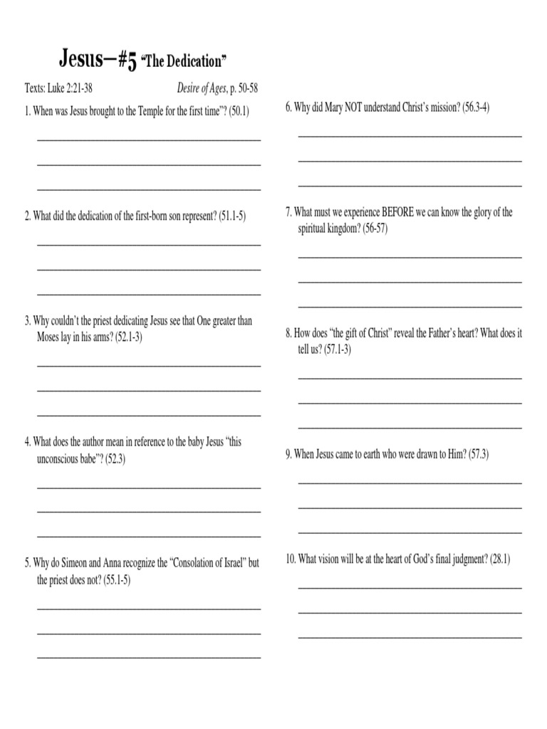 5 Dedication | PDF | Jesus | Theology