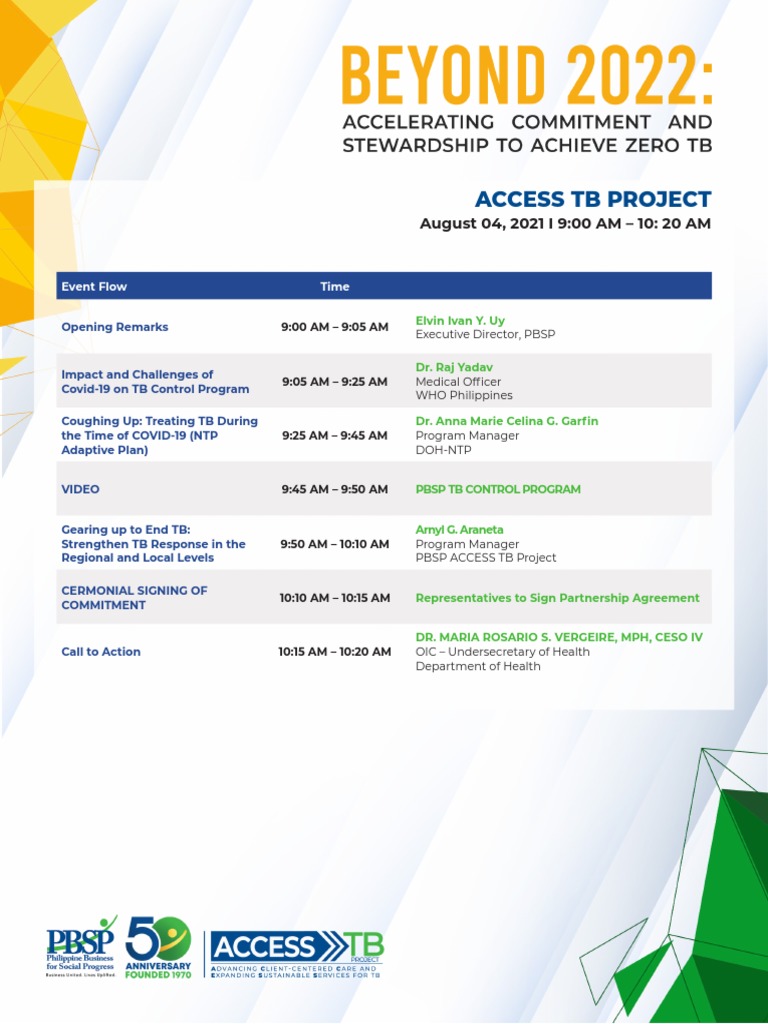 Access TB Moa Signing Program | PDF