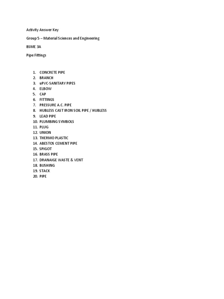Activity GRP 5 Materials ANSWER KEY | PDF | Science & Mathematics
