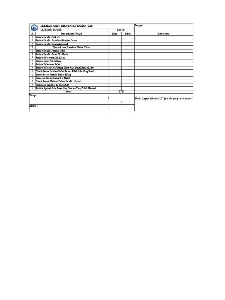 Form P2H Lighting Tower | PDF