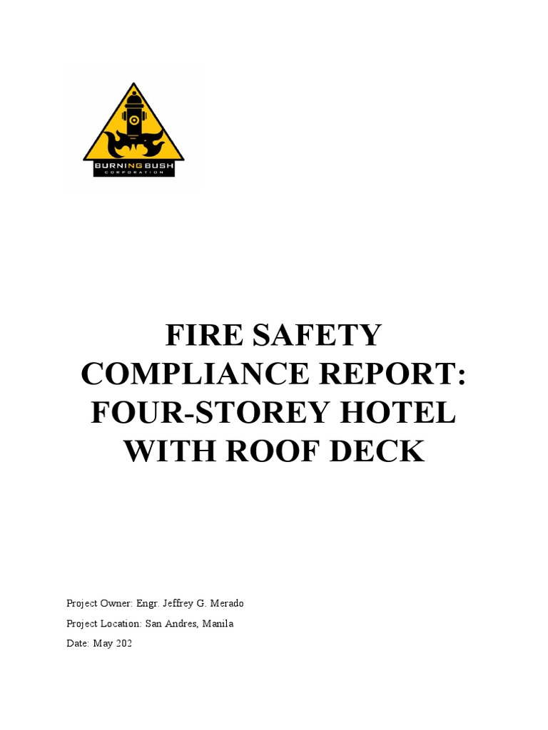 Fire Safety Compliance Report for Hotel | PDF | Pipe (Fluid Conveyance ...