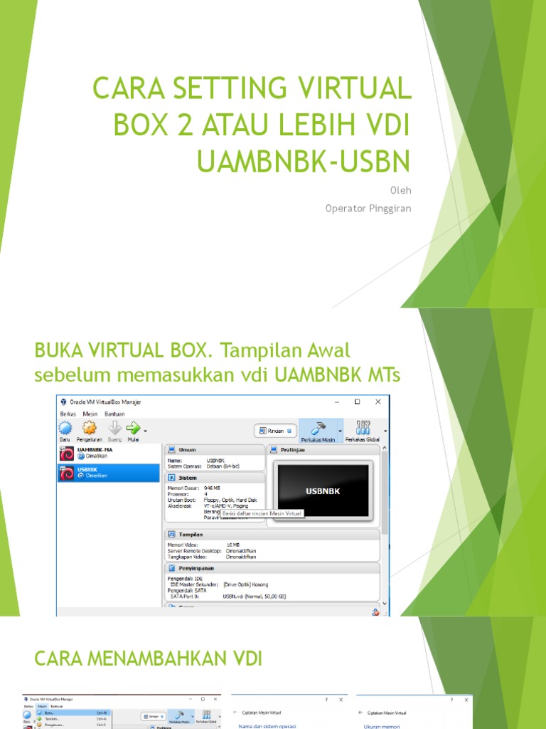 Panduan Setting VDI di VirtualBox | PDF | Griya & Taman | Komputer