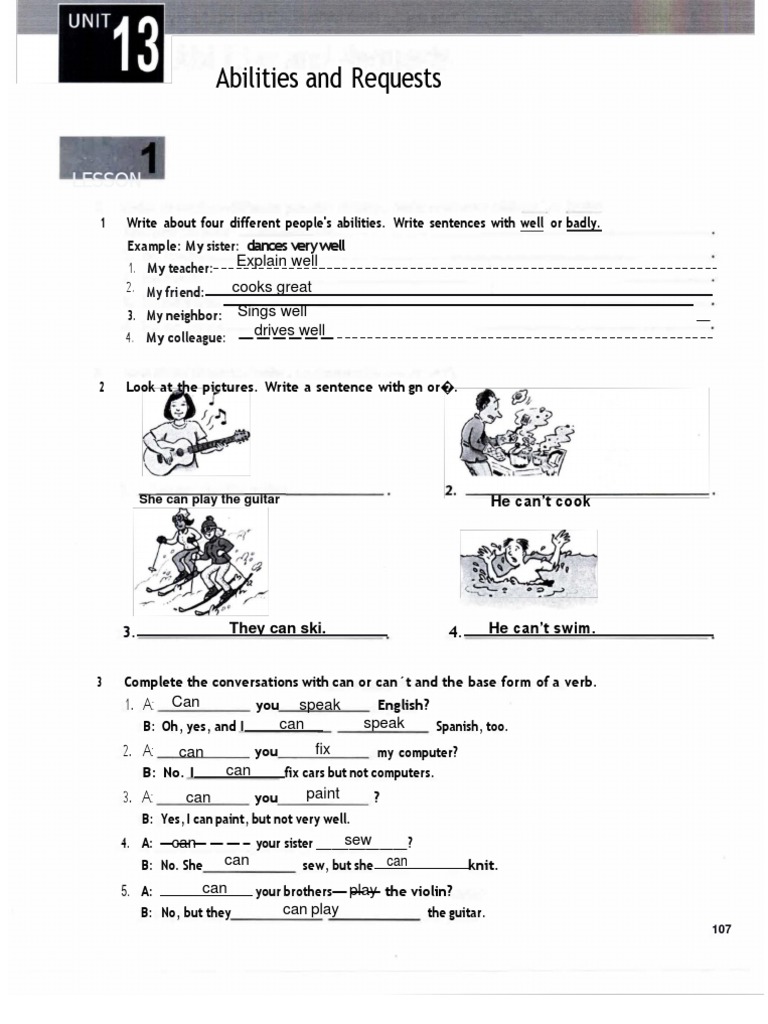 Abilities and requests survey | PDF