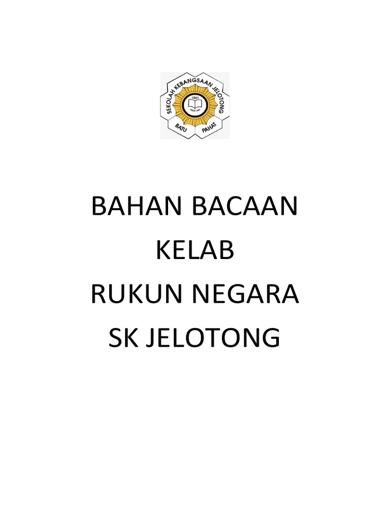 Bahan Bacaan Kelab Rukun Negara | PDF