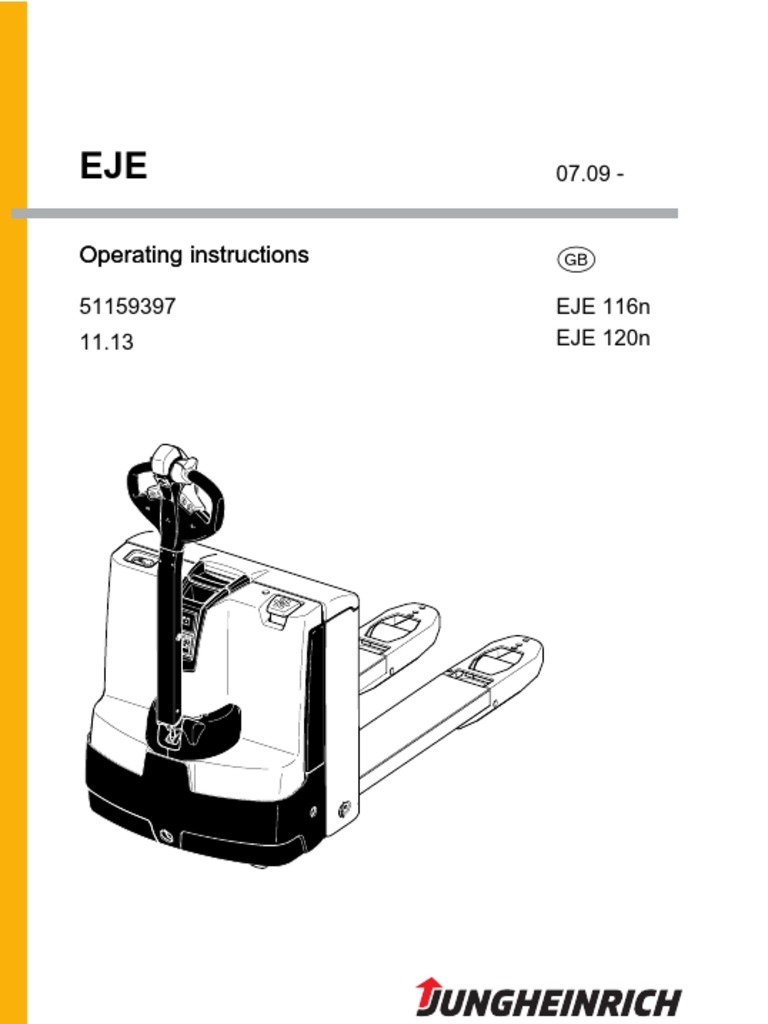 Jungheinrich EJC Z14 Z16 Operating Instruction 50470245 06.2005 de ...