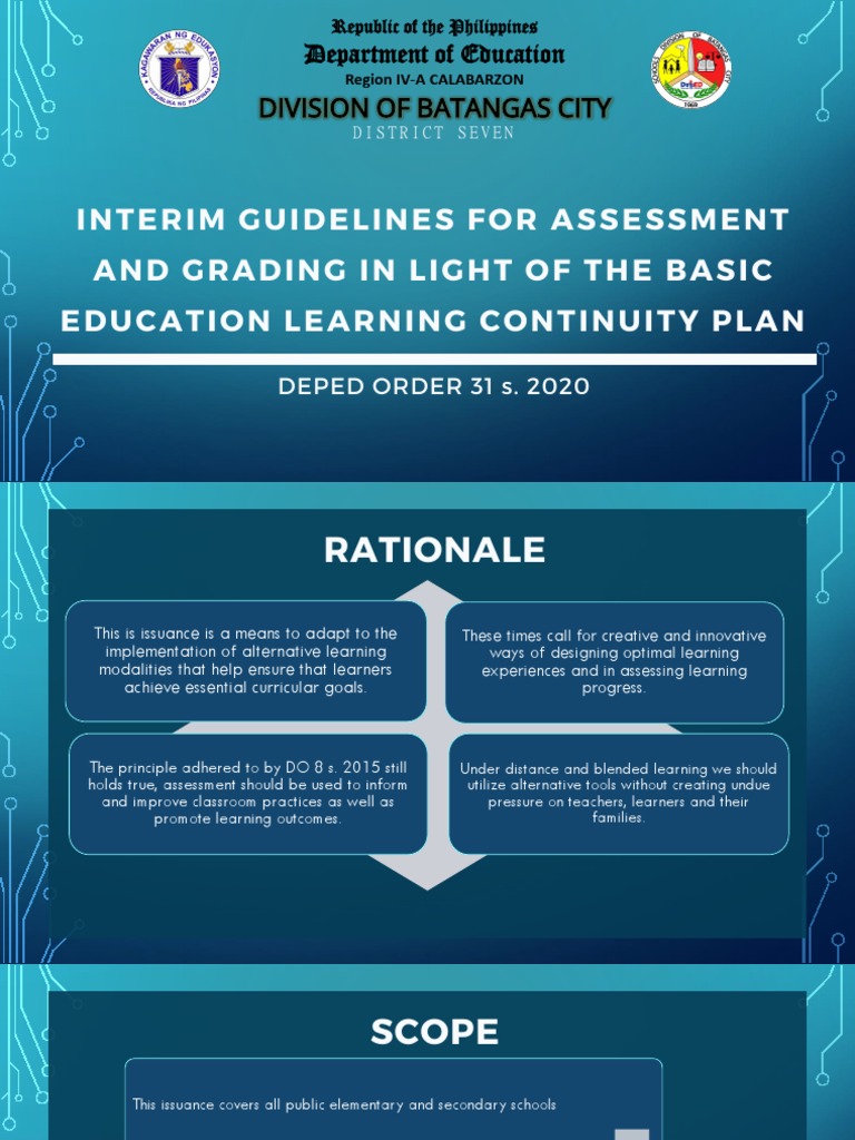 Assessment Guidelines Under The New Normal Powerpoint PResentation ...