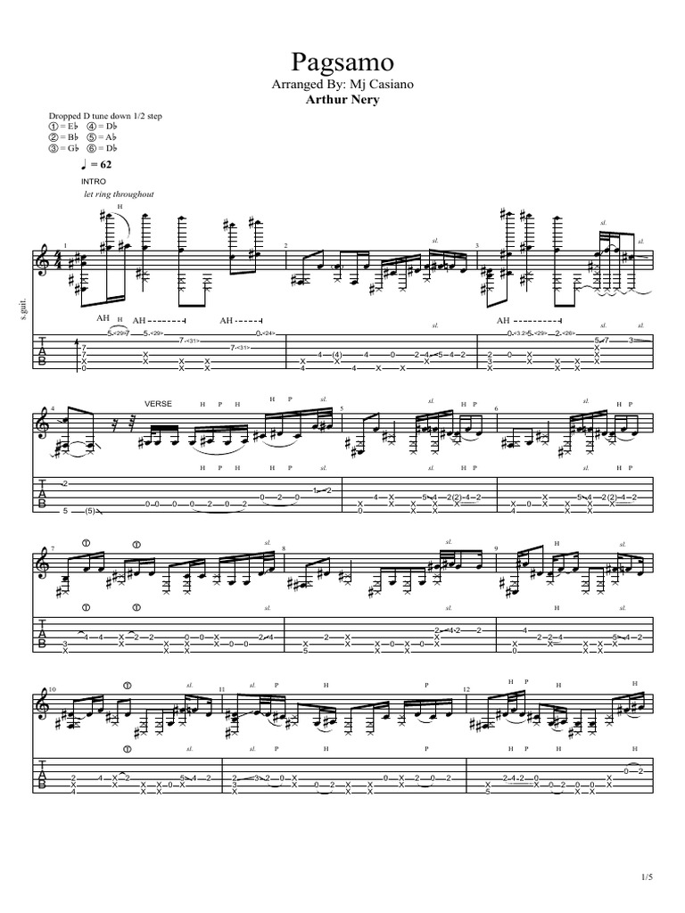 Pagsamo: Arranged By: MJ Casiano | PDF