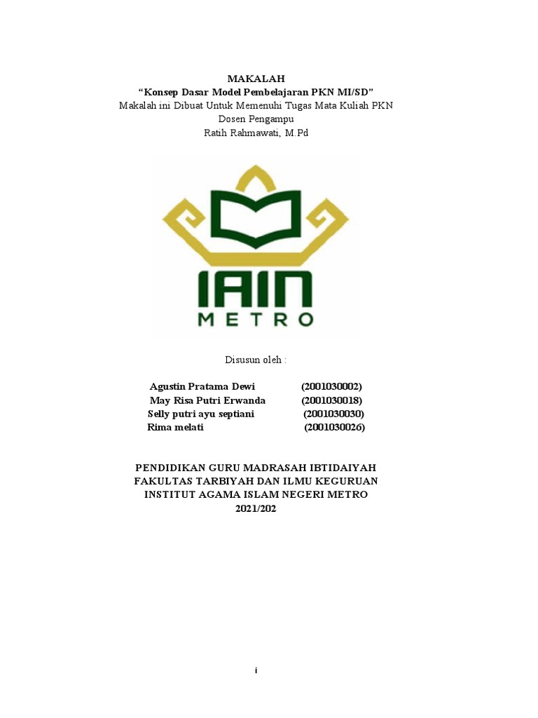 Tugas PKN Kel 3 Model Pembelajaran | PDF