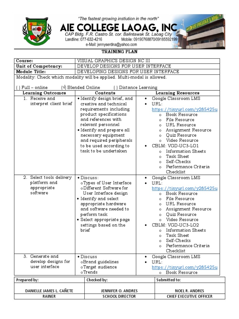 03 Develop Designs For User Interface Pdf User Interface Web