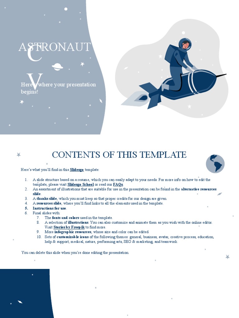 Astronaut Resume Template: An Expert Guide to Customizing Your Space ...