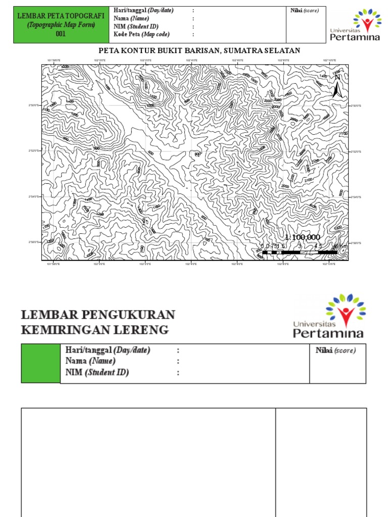 GEOFIS Lembar Kerja Modul 5 Peta Topografi | PDF