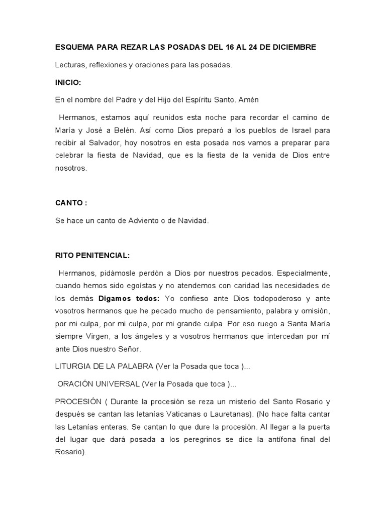 ESQUEMA PARA REZAR LAS POSADAS DEL 16 AL 24 DE DICIEMBRE Silvia | PDF | María, madre de Jesús ...