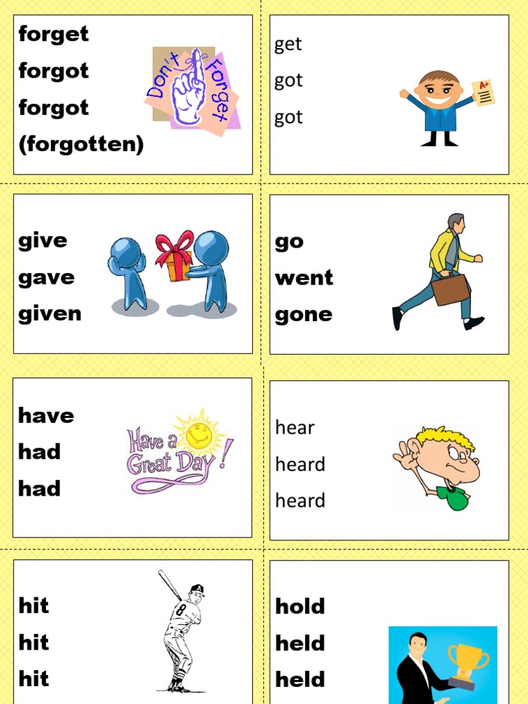 Forget Forgot Forgot (Forgotten) Get Got Got | PDF