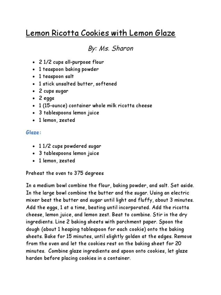 Sharon Recipe | PDF