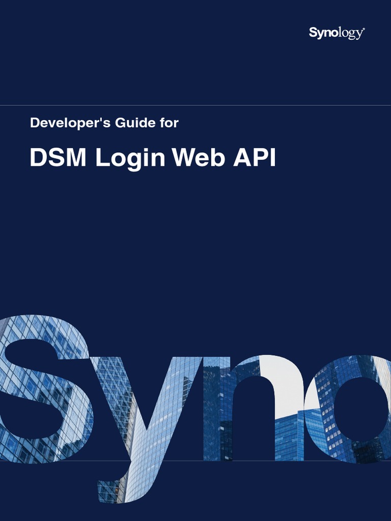 DSM Login Web API: Developer's Guide For | PDF | Http Cookie | Json