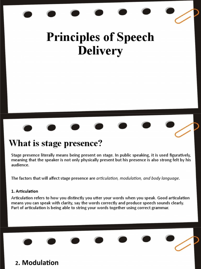 Effective Speech Delivery Techniques | PDF