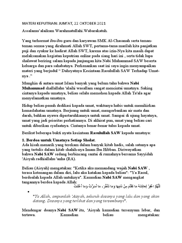 Materi Keputrian | PDF