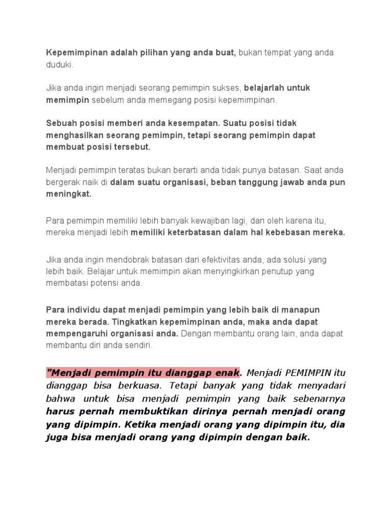 Rangkuman Buku Kepemimpinan Efektif 360 Derajat | PDF Rangkuman Buku Kepemimpinan Efektif 360 Derajat | PDF