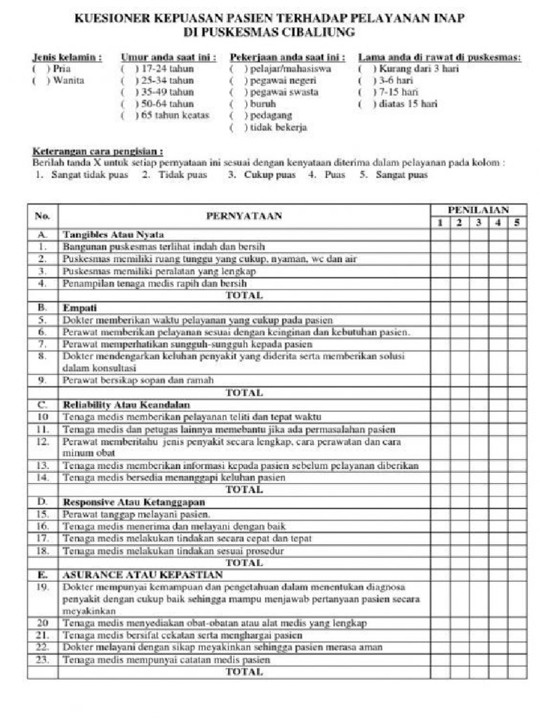 7 - Contoh Kuisioner | PDF