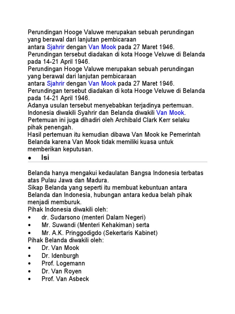 Perundingan Hooge | PDF | Sejarah
