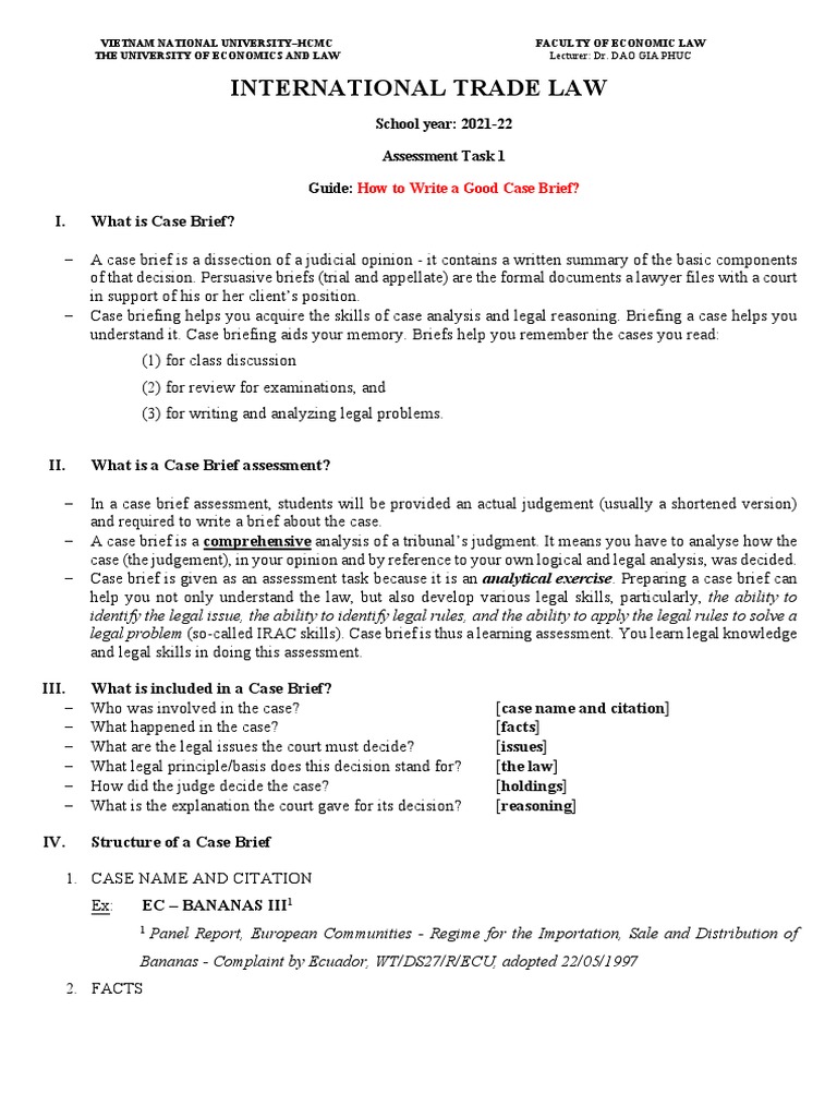 How to Write a Case Brief in Six Steps | PDF | Brief (Law) | Judgment (Law)