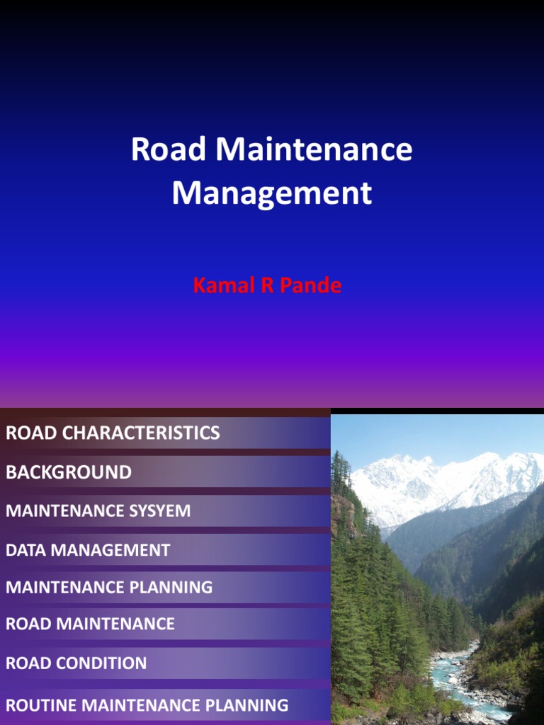 Road Maintenance Management - NEC | PDF | Road | Road Surface