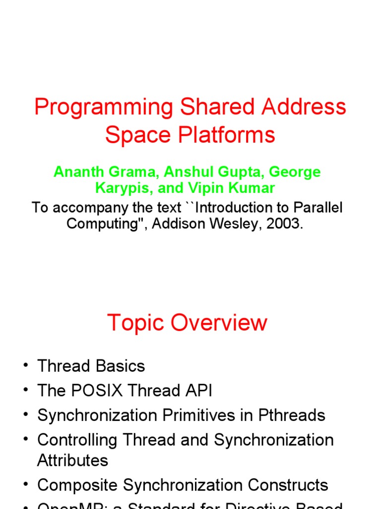 Programming with Pthreads and OpenMP | PDF | Thread (Computing) | Computing