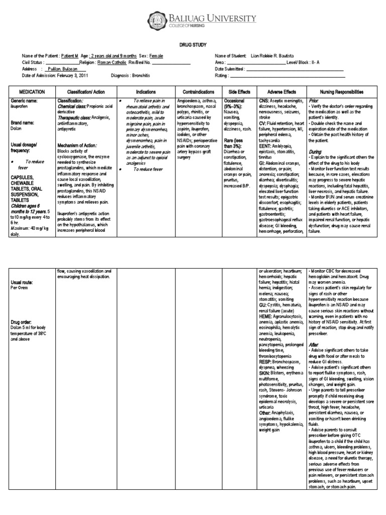 Dolan Drug Study | PDF | Nonsteroidal Anti Inflammatory Drug | Analgesic