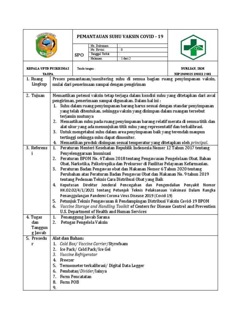 Pemantauan Suhu Vaksin Covid | PDF