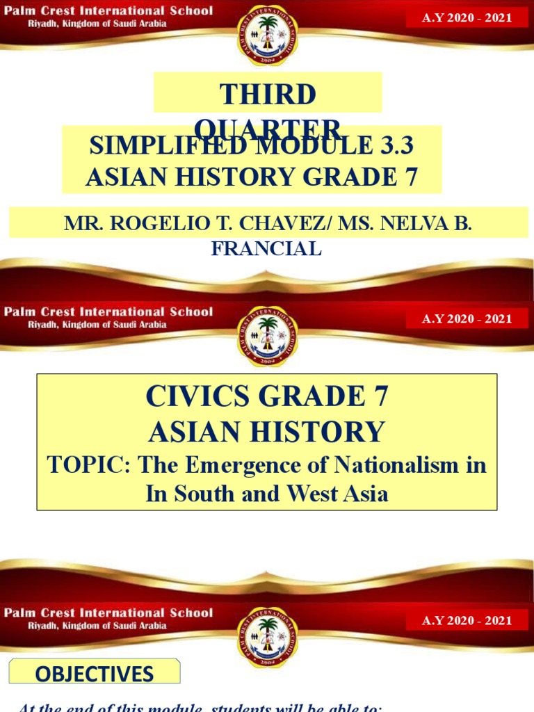 Asian Nationalism in History Module 3.3 | PDF | World Politics | China