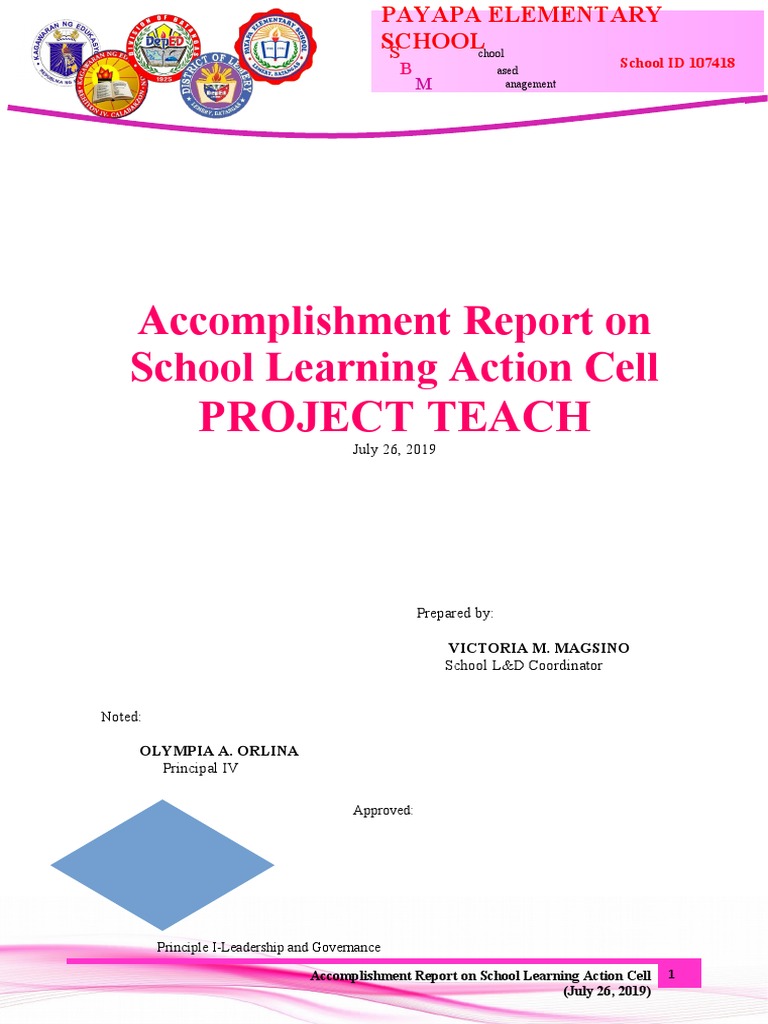 Payapa Elementary SLAC Report 2019 | PDF | Teachers | Communication