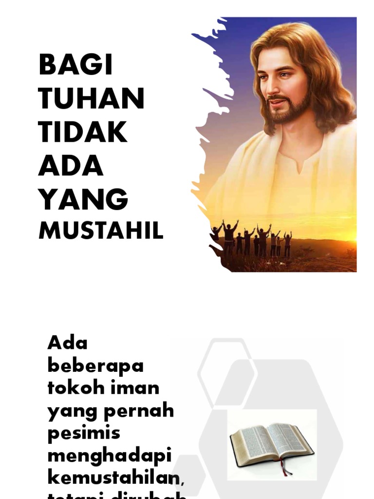 Bagi Tuhan Tidak Ada Yang Mustahil | PDF