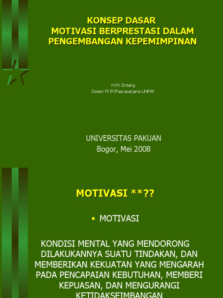 Motivasi Berprestasi | PDF