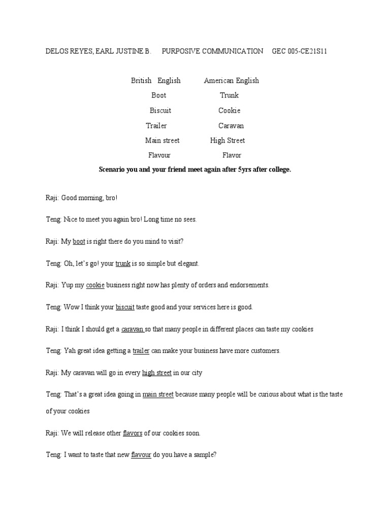 Assignment 2.1 Writing of Role-Play Script | PDF