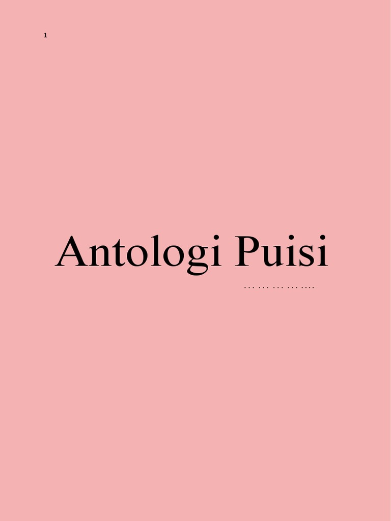 Antologi Puisi | PDF