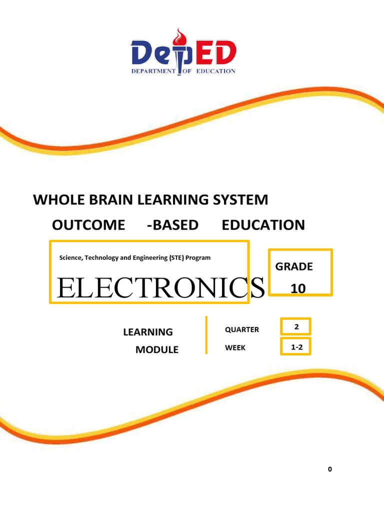 Electronics Module G10 Q2 Week 1 2 | PDF | Logic Gate | Integrated Circuit
