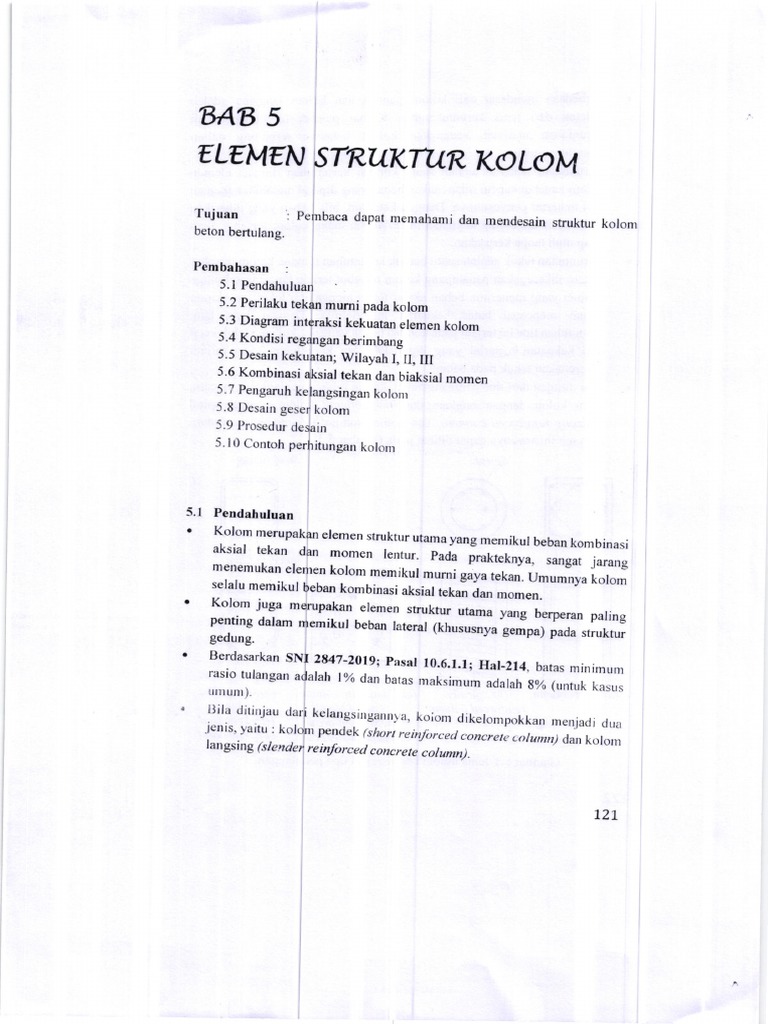 Desain dan Perilaku Kolom Beton Langsing | PDF