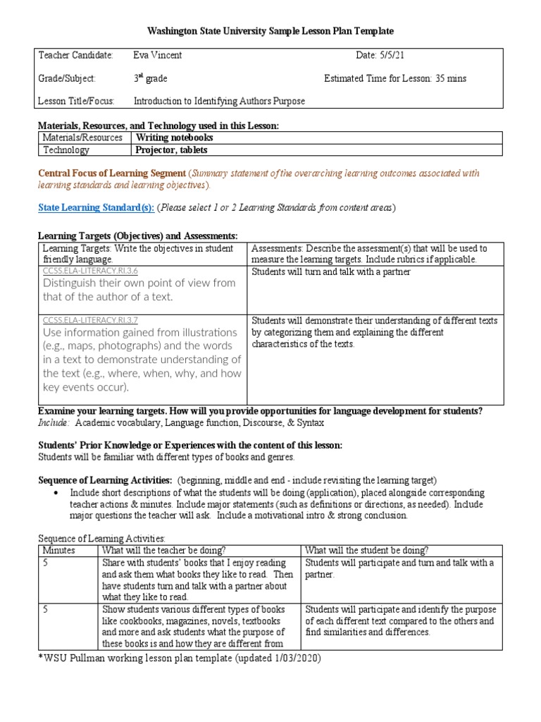 Grade 3 Comprehension Lesson Plan | PDF | Lesson Plan | Learning