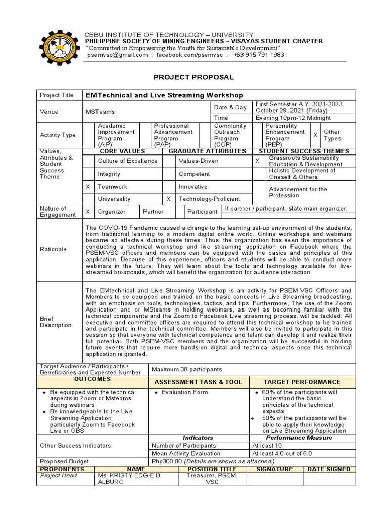 Empowering Youth Through Technical Skills: Proposed Project for an ...