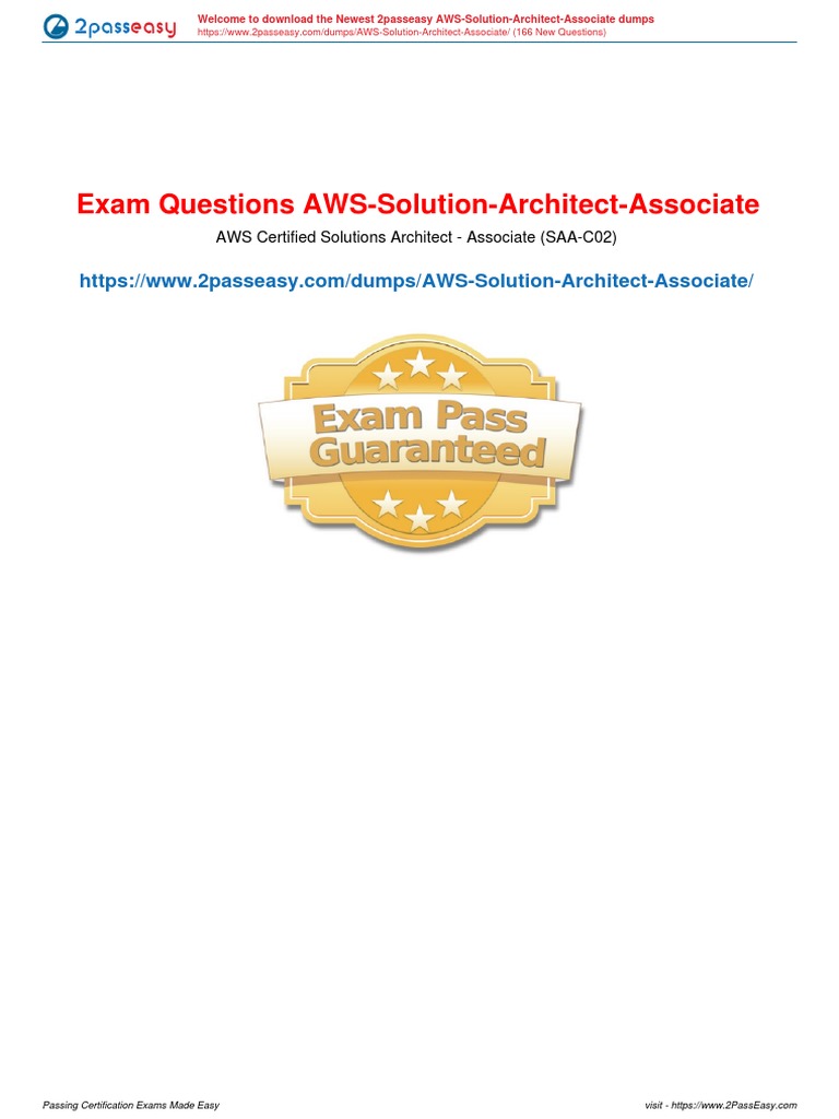 Exam Questions AWS-Solution-Architect-Associate | PDF | Cloud Computing ...