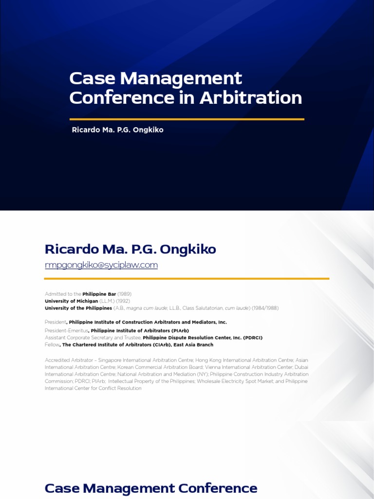 Dxs19 Case Management Conference in Arbitration 1612489935 | PDF ...