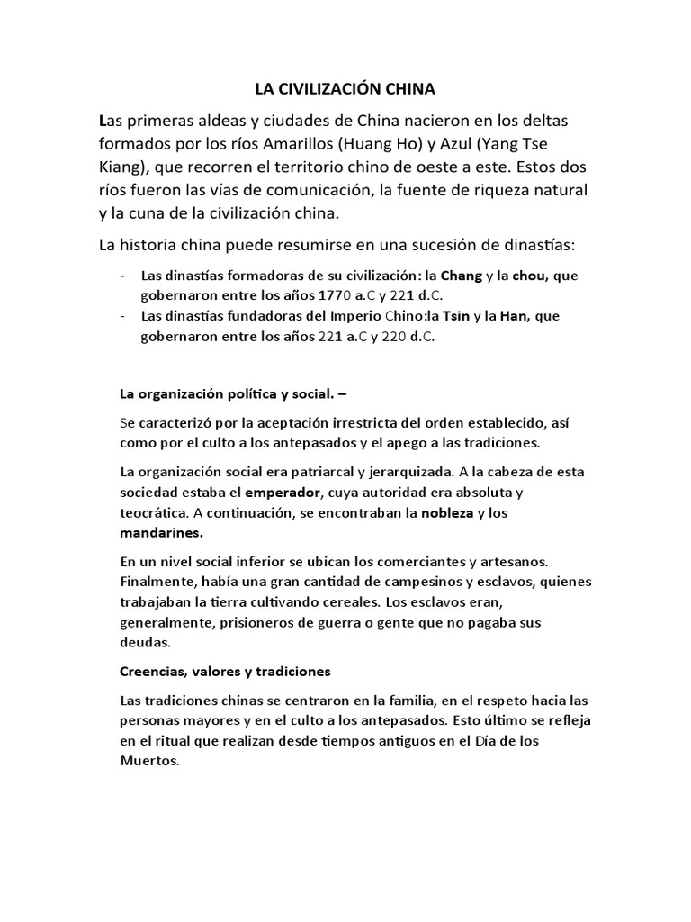 LA CIVILIZACIÓN CHINA6to Grado | PDF | Gautama Buddha | Historia de china
