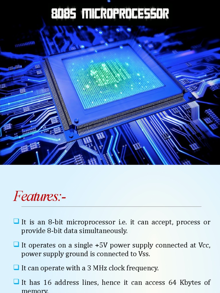8-bit Microprocessor 8085 Features and Architecture | PDF | Input/Output | Computer Data