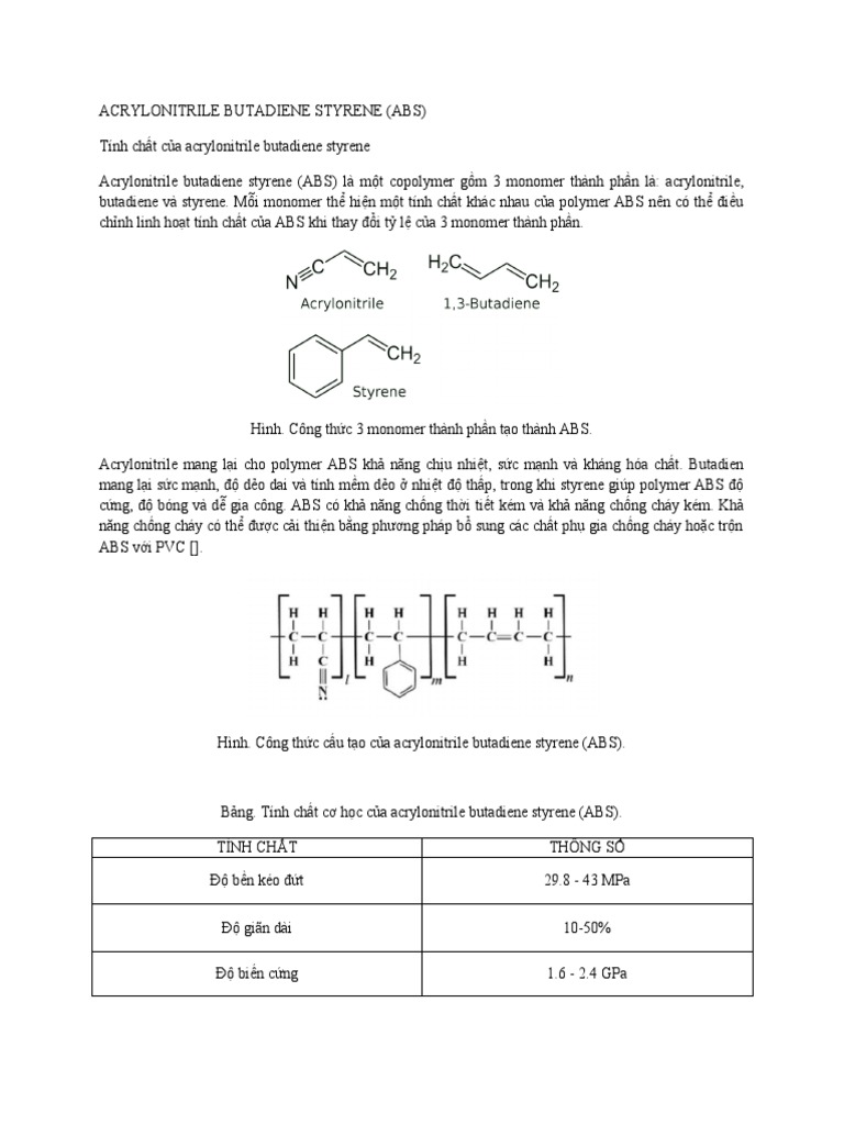 Acrylonitrile Butadiene Styrene | PDF